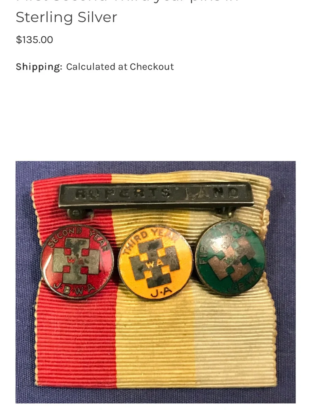 Vintage | Jewelry | Ww2 Wwii Rupertsland Womens Auxiliary St 2nd 3rd ...